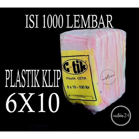Jual Plastik Klip Ukuran 6x10 Cm Bening Isi 1000 Lembar Shopee Indonesia