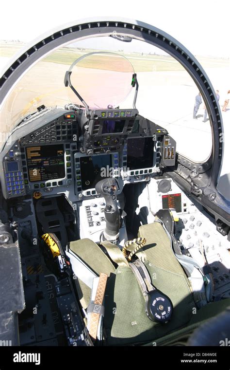Cockpit View Of A Eurofighter Typhoon With Displays Running Moron