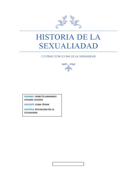 La Sexualidad Como Construcción Social Pdf La Sexualidad Humana
