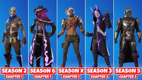 Evolution Of Fortnite Tier 1 Battle Pass Skins Chapter 1 Season 1