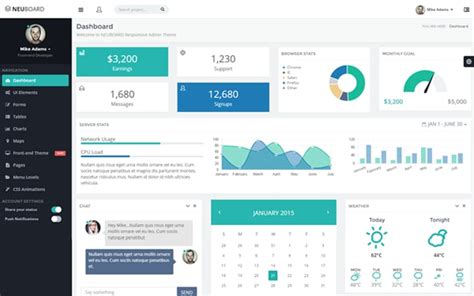 neuboard webapp admin theme by authentic goods co