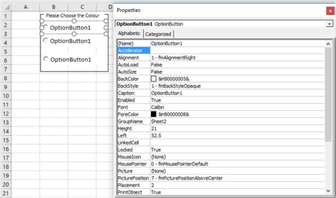 radio button in excel how to insert options button in excel