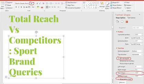 solved powerpoint text box shrink text on overflow does not fit text