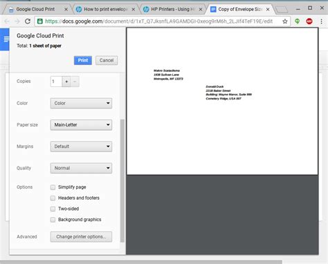 how to print envelopes with hp officejet pro 8620 using chro hp