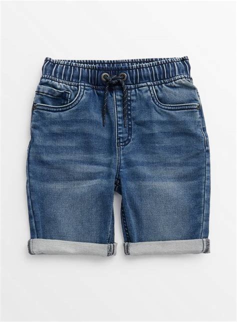 Buy Blue Mid Denim Loopback Shorts 12 Years Shorts Argos