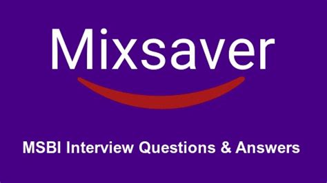 msbi interview questions and answers mixsaver