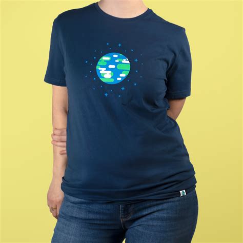 Earth T Shirt Navy Official Merch The Kurzgesagt Shop