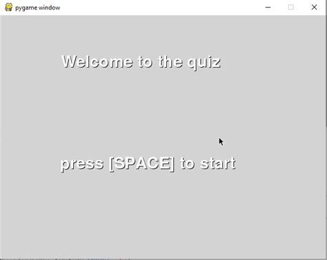 python how to ask 20 multiple choice questions on pygame