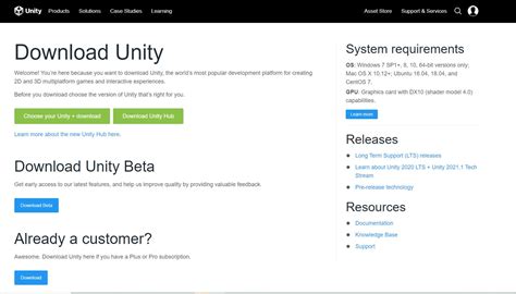 makeyourgame installer unity avec unity hub