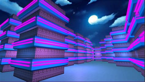 simple 3d neon building