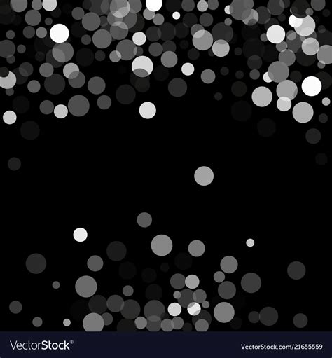 Silver Glitter Confetti On A Black Background Vector Image