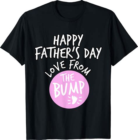 Happy Fathers Day From The Bump Gender Reveal Girl New Dad T Shirt