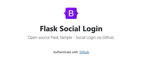 flask social login free sample included