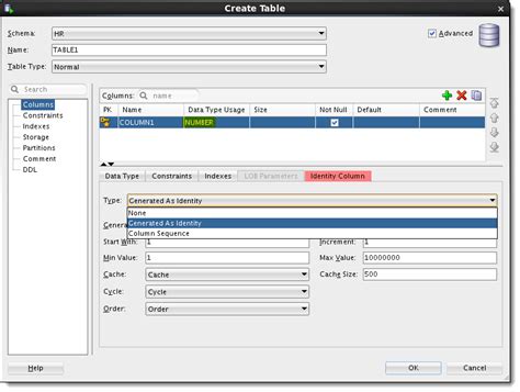 new and improved create table dialogs in oracle sql developer 4
