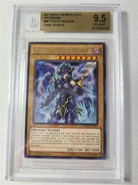Bgs 9 5 Yugioh Dragon Core Hexer R 2017 Yu Gi Oh Mega Tin Mega Pack 1st
