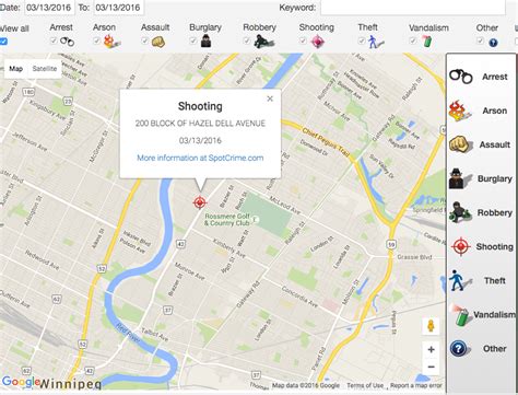 Spotcrime The Publics Crime Map April 2016