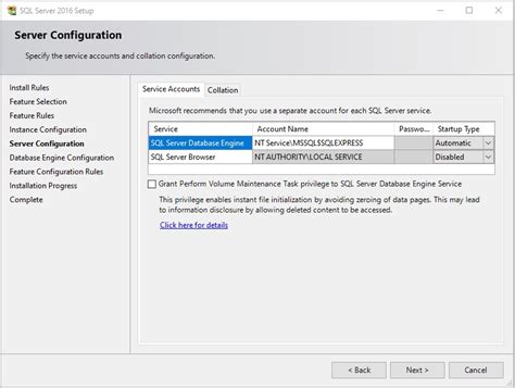 install sql server screen shots