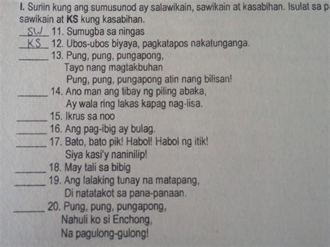 Ang Salawikain Sawikain Bugtong At Kasabihan Ay Mga Halimbawa Ng Hot