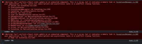 use effect react native useeffect cleanup function errors stack