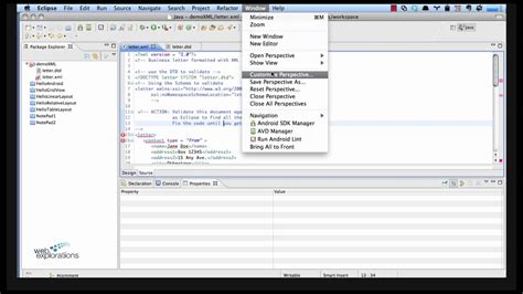 using the xml tools in eclipse youtube