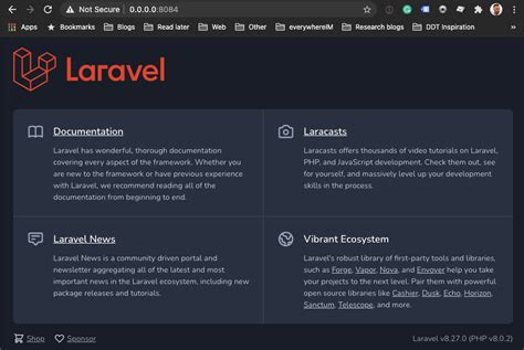 starting your first laravel project