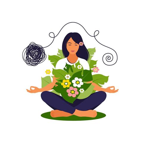Concept Of Love Yourself And A Healthy Lifestyle Girl Makes Yoga