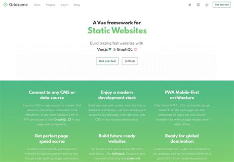 gridsome un framework basé sur vue js et graphql pour créer rapidement