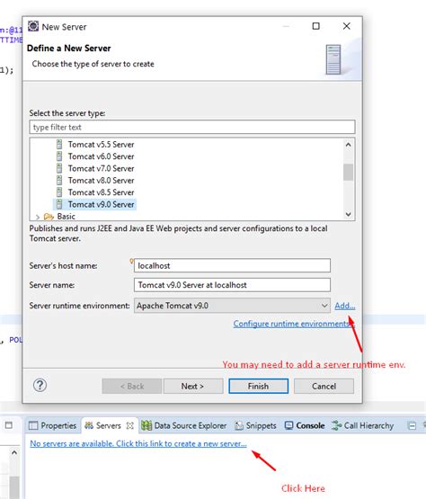 tomcat server configuration is missing in eclipse stack overflow