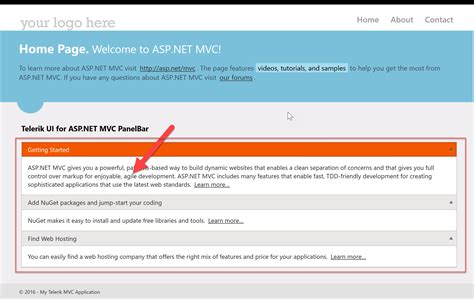 get up and running with telerik ui for asp mvc project templates