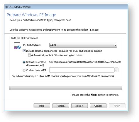creating rescue media knowledgebase macrium reflect knowledgebase