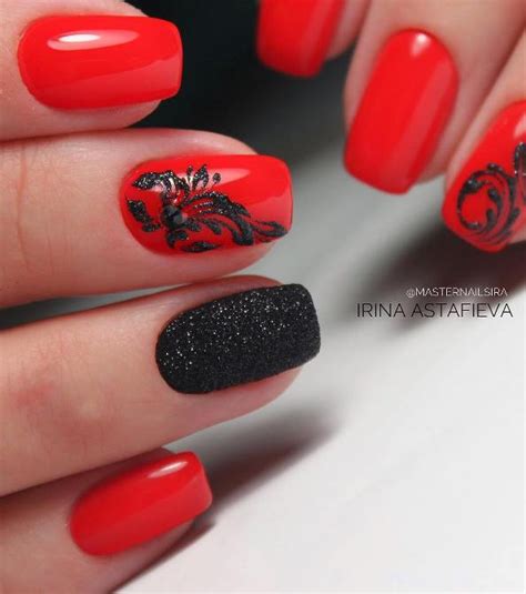 45 Stylish Red And Black Nail Designs Youll Love ️🖤 Be Modish
