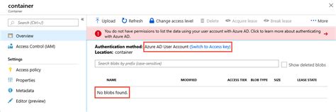azure portal で blob データへのアクセスを承認する azure storage microsoft learn
