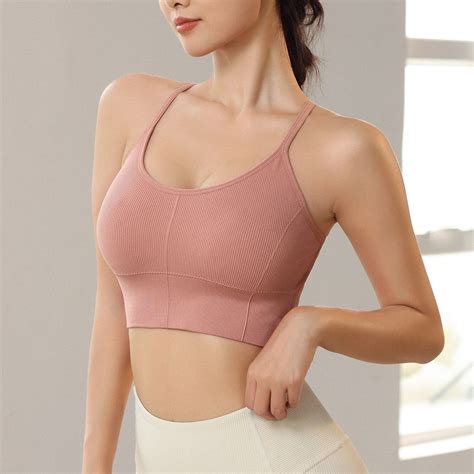 Aboser Ribbed Longline Sports Bras For Women High Support Workout Bra