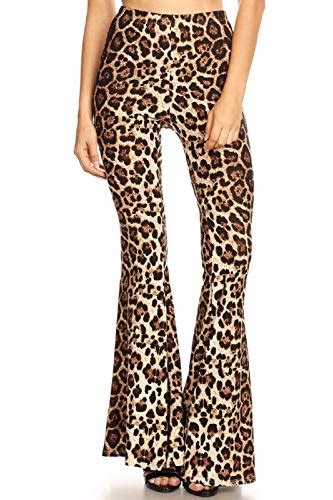 Sweetkie Boho Flare Pants Elastic Waist Wide Leg Pants For Women