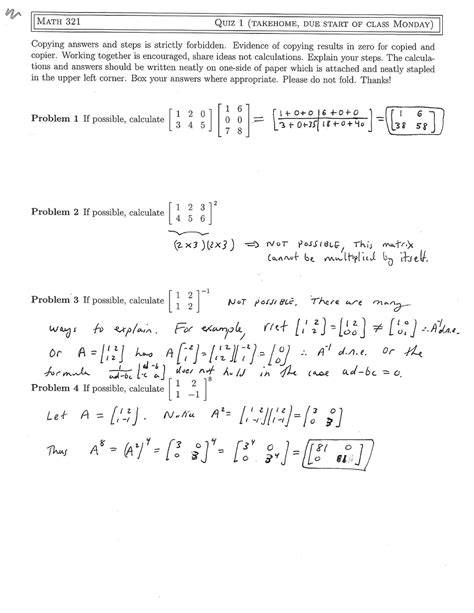 linear algebra quiz 1 solutions 321 quiz 1 takehome due start of