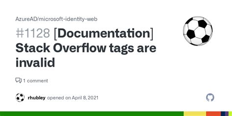 [documentation] stack overflow tags are invalid · issue 1128 · azuread