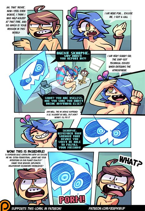 Rule 34 Blue Hair Comic Dumfer Female Gerph One Eye Covered Sharp