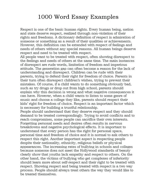 1000 Words Essay Examples And Guides Essayruler