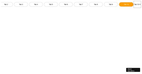 react tabs scrollable examples codesandbox
