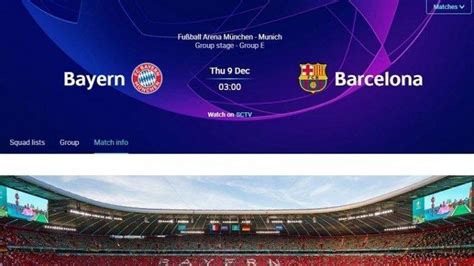 Siaran Langsung Bayern Munchen Vs Barcelona Tayang Di Sctv And Streaming