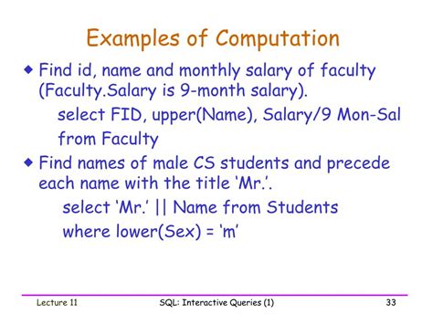 ppt sql interactive queries 1 powerpoint presentation free