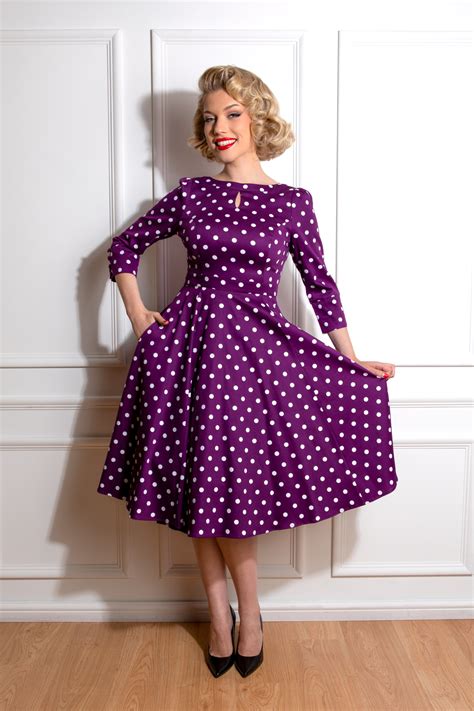 Madalyn Polka Dot Swing Dress Hearts And Roses London