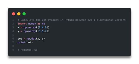 numpy dot product calculate the python dot product datagy
