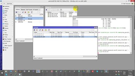 mikrotik schedul script check wans to internet youtube