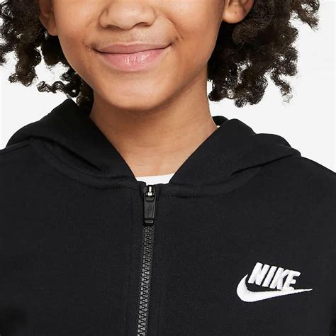 Dziecięca Bluza Nike G Nsw Club Flc Fz Hoodie Lbr Dc7118 010 Czarny