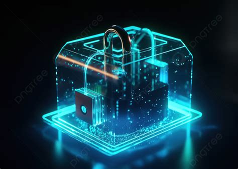 Padlock Cyber Security Concept Network Data Protection And Secured