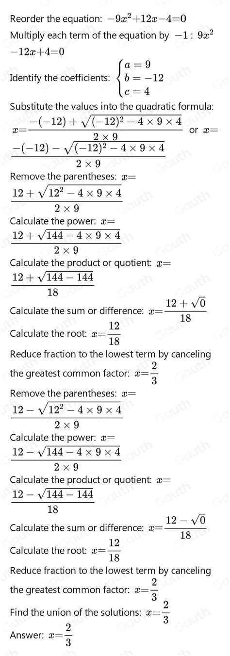 Solved 12x 4 9x 2 0 [math]