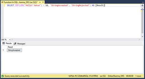 iif function in sql server