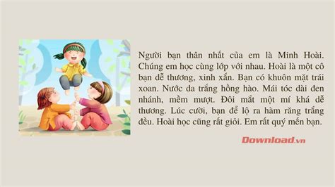 Tập Làm Văn Lớp 2 Tập Viết Về Một Người Bạn Mà Em Yêu Quý 30 Mẫu