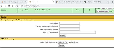 java issue with directory access tomcat server 9 0